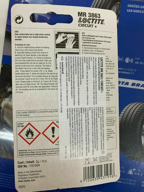 Loctite Circuit 3863 Repair Kit for Rear Windscreen Defogger Kit. Easy ...