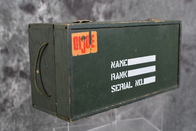 Vintage 1960s Gi Joe Wooden Foot Locker Accessory 12" Figure Case w ...