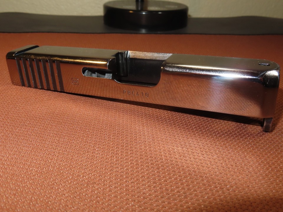 Glock OEM G26 Gen 3 Stripped Slide Upper - Custom Mirror Chrome Polish ...