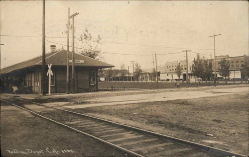 REDDING CALIF CA Railroad Train Station Depot Antique RPPC | eBay