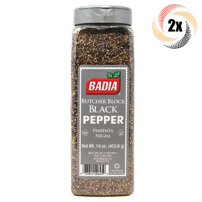 2x Pints Badia Butcher Block Black Pepper Seasoning | 16oz | Gluten ...