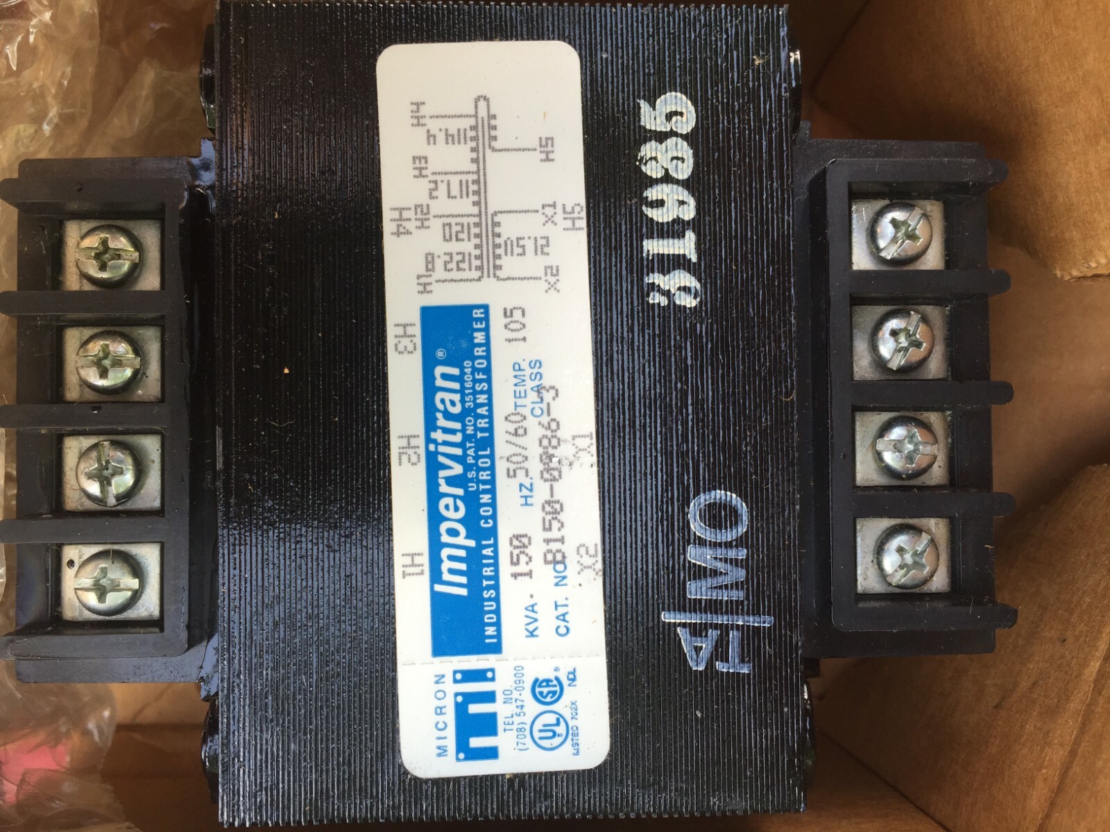 Impervitran Transformer B150-0986-3 150 KVA | eBay