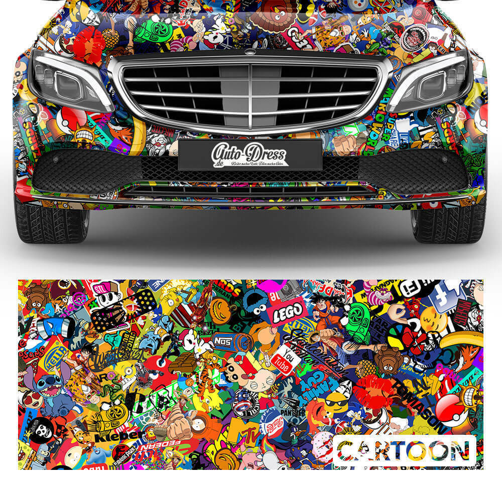 Stickerbomb Auto-folie Car-Wrapping Logos & Marken, Design: Cartoon ...
