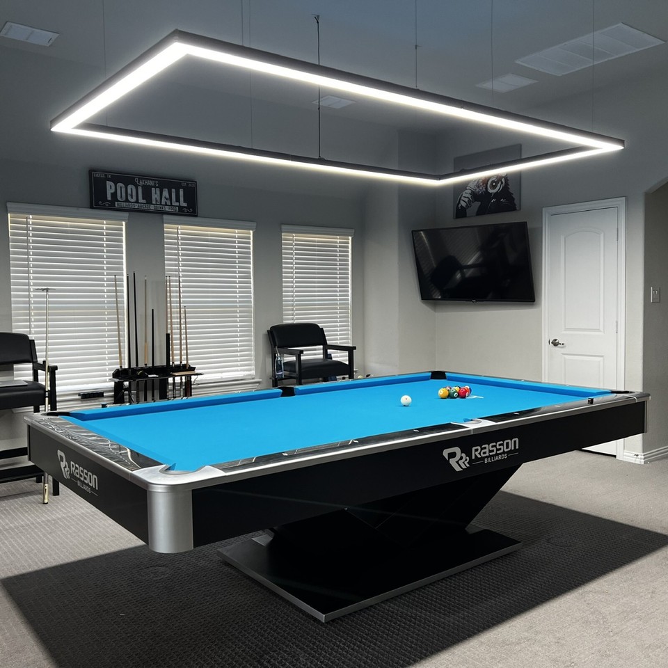7FT / 8FT / 9FT Modern LED Pool Table Lighting - Perimeter Billiard ...