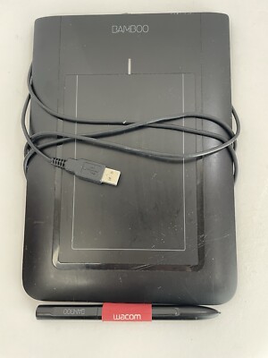 Wacom Bamboo CTL-460 Digital Drawing Art Signature Tablet with Pen USB ...