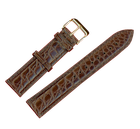 GENUINE ALLIGATOR STRAP DARK LIGHT & MAHOGANY BROWN 18mm 19mm 20mm ...