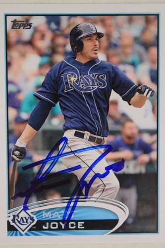 Tampa Bay Rays Matt Joyce Signed 2012 Topps Autograph Card #196 TOUGH ...