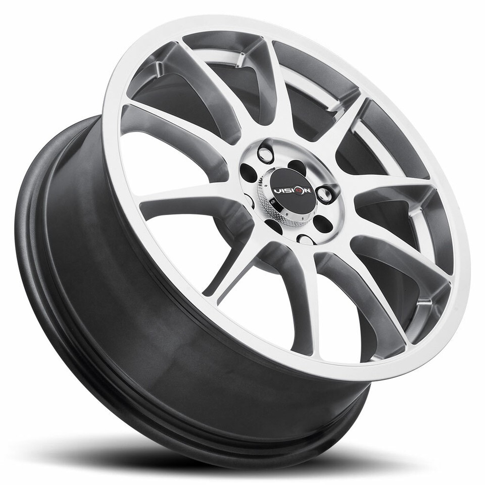 16x7 +42 Vision 425 Bane 4x100/4x108 Hyper Silver Wheels (Set of 4) | eBay