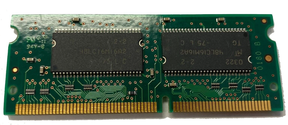 MICRON 128MB PC133 144 PIN SODIMM MT4LSDT1664HG-133 SDRAM MEMORY LAPTOP ...
