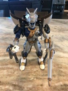 Mighty Morphin Power Rangers Wild Force Lunar Wolf Zord Blue Complete ...