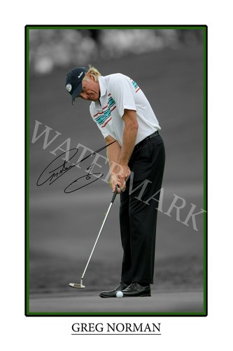 Greg Norman signed 12x18 inch photograph poster - The Great White Shark ...