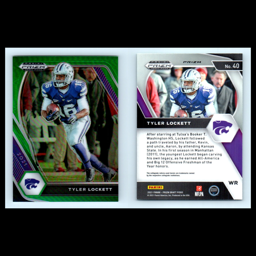 Tyler Lockett Lot 6 Football Cards 2021 Panini Prizm Draft Picks Green ...