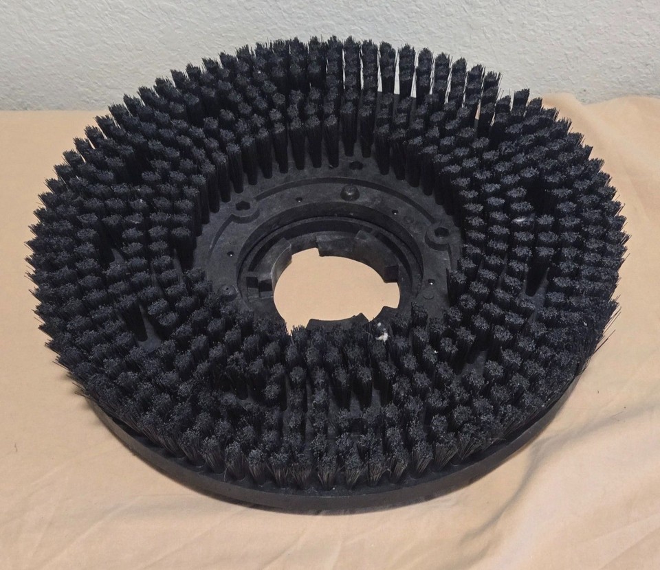 Lot of 2 Floor Scrubber Brush Heads Black & White Bristle Pads | eBay