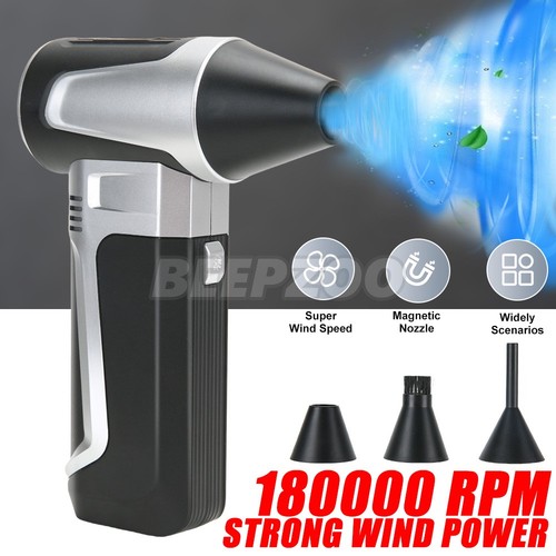 Turbo Fan Electric Handheld Portable Car Cordless Leaf Blower Mini Jet ...