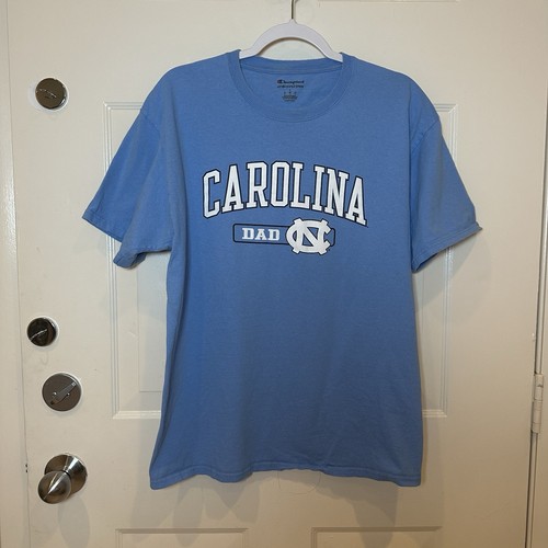 Champion UNC Tar Heels T-Shirt Men’s L Carolina Dad Blue Logo College ...