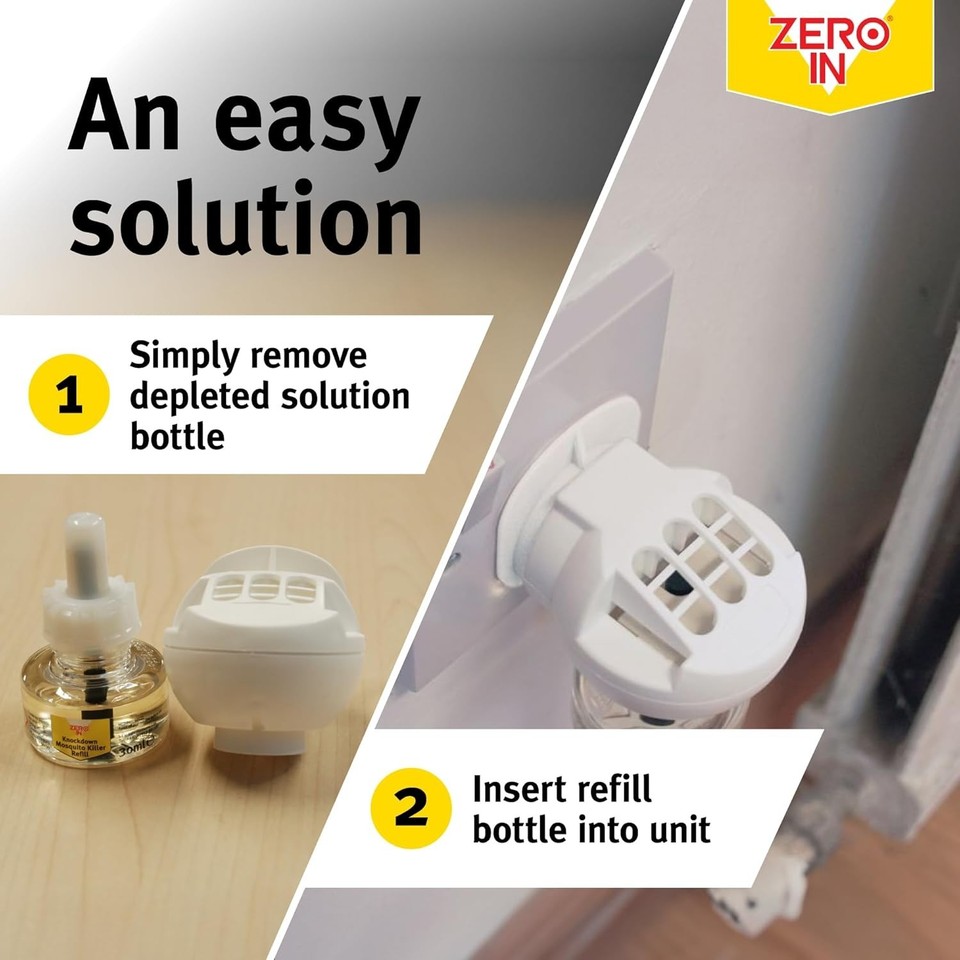 Eco-Friendly Mosquito Repellent Refill - 30ml, Odour-Free, 45 Nights ...