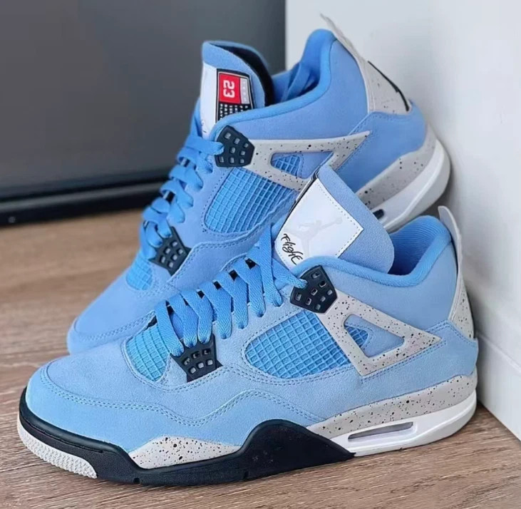 Jordan 4 Retro University Blue UNC Men's All Size US 7-12 | eBay