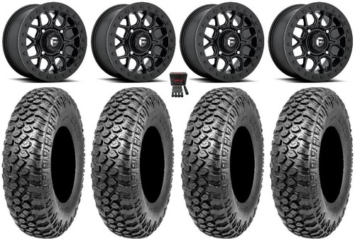 Fuel Tech Beadlock Black 15" Wheels 33" RAZR XT Tires Can-Am Defender ...