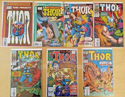 THE MIGHTY THOR Comic Lot of 7 #379, 408, 464, 465, 467, 470, 471 ...
