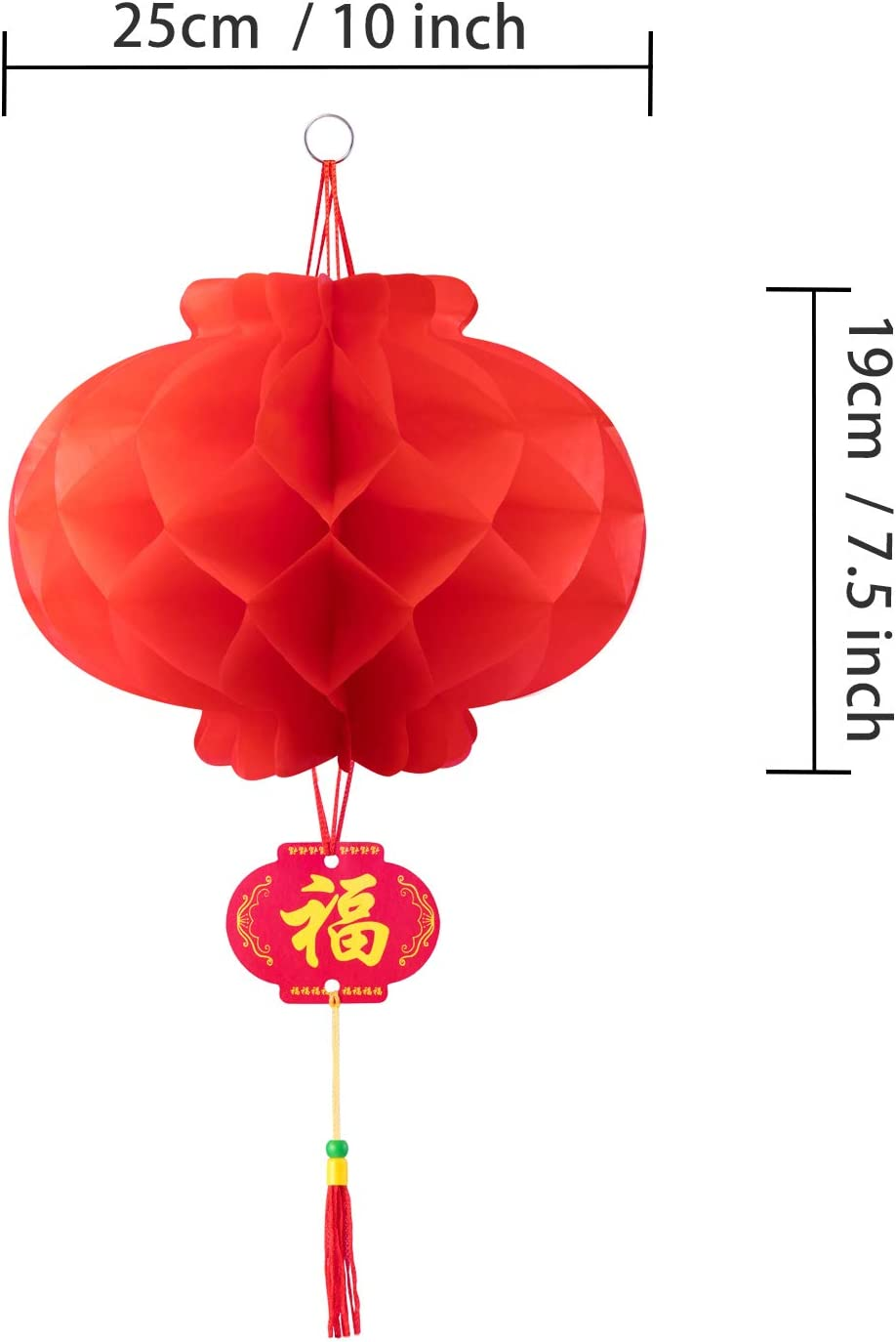 20 Pieces 10 Inch Chinese Red Paper Lanterns Festival Decorations for ...