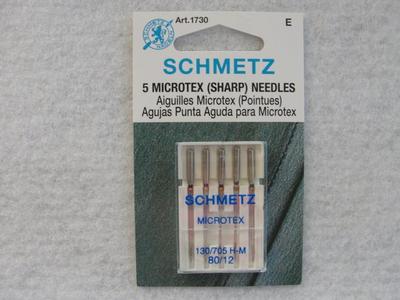 Schmetz Microtex (Sharp) Sewing Machine Needles Size 80/12 (5 Pk) | eBay
