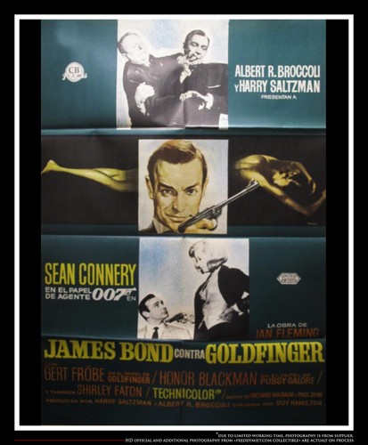 GOLDFINGER James Bond 007 Spanish 1SH Vintage Movie Poster Original ...
