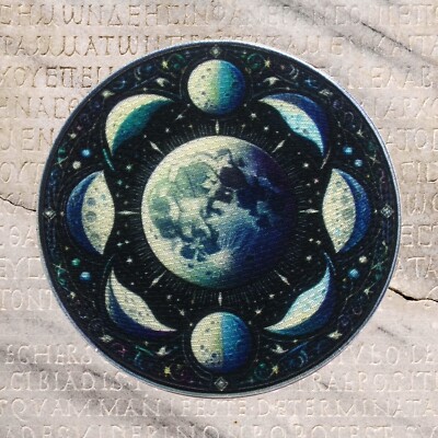 Moon Phase Patch Iron-on Applique Celestial Badge, Retro, Hippie ...
