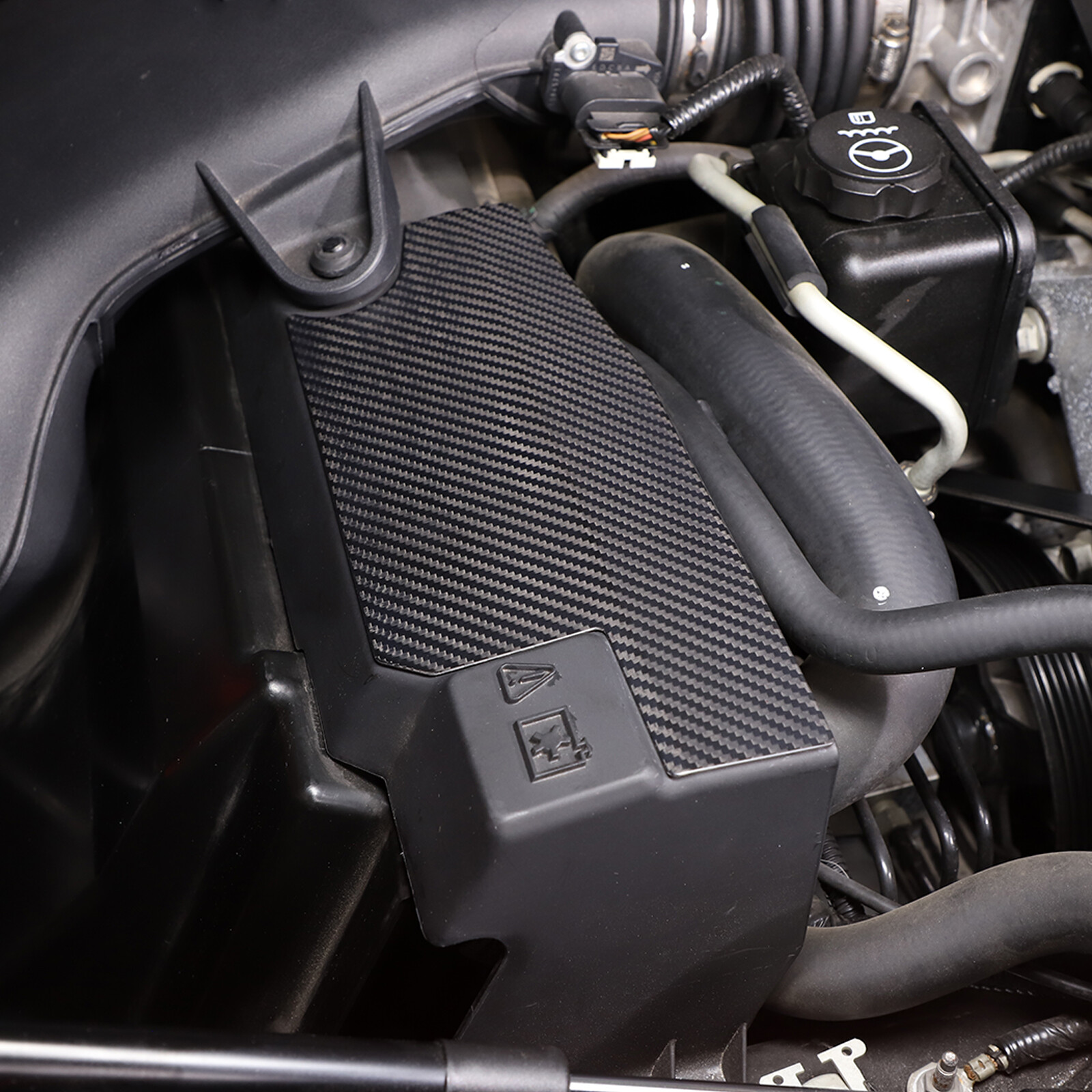 Matte Carbon Fiber Air Filter Baffle Both Sides LS3 Engine Trim For ...