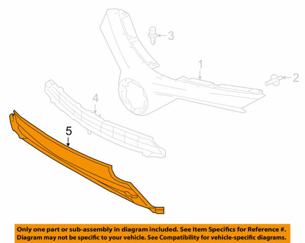 53113-42070 Toyota Grille, radiator, lower no.2 5311342070, New Genuine ...