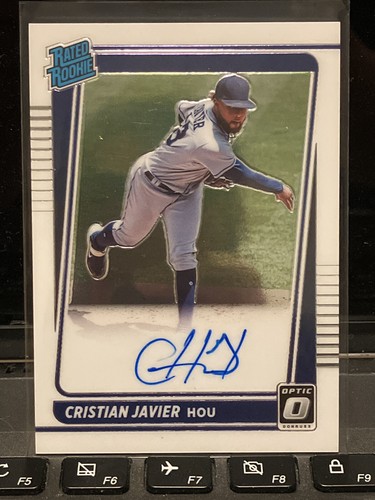 CRISTIAN JAVIER 2021 Donruss Optic AUTO Rated Rookie RC RRS-CJ Rookie ...
