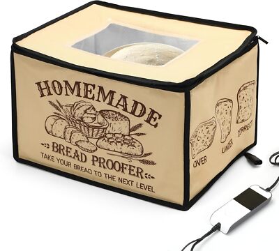 Proofing Box Bread Proofer with Heater Foldable Zippered Sourdough ...