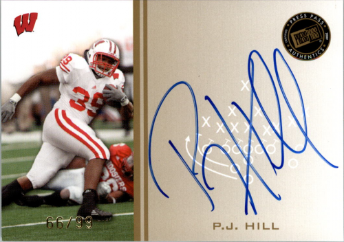 2009 Press Pass Autographs Gold #PH P.J. Hill Auto/99 | eBay