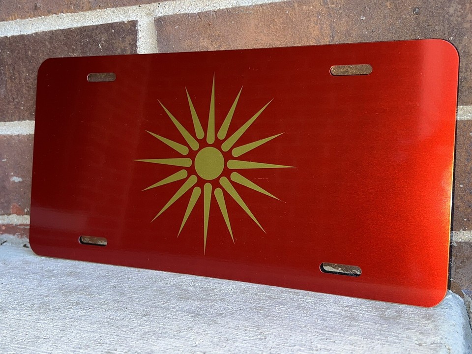 Ancient Macedonia Alexander The Great Symbol License Plate Brushed ...