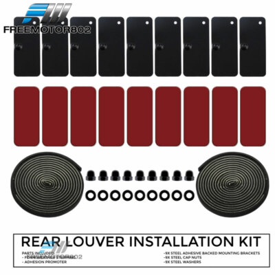 Upgraded Universal Rear Window Louver Installation Hardware Kit (Steel ...