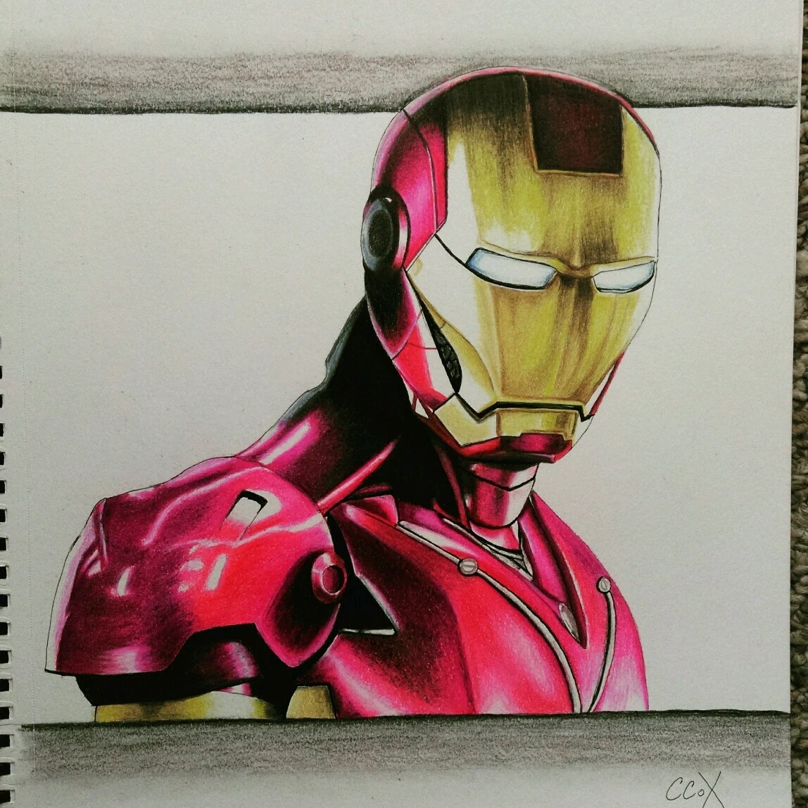 Iron Man Pencil Drawing