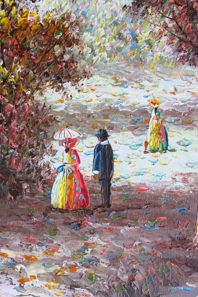 ALEN WALTERS VINTAGE OIL PAINTING ON CANVAS SIGNED IMPRESSIONISM ...