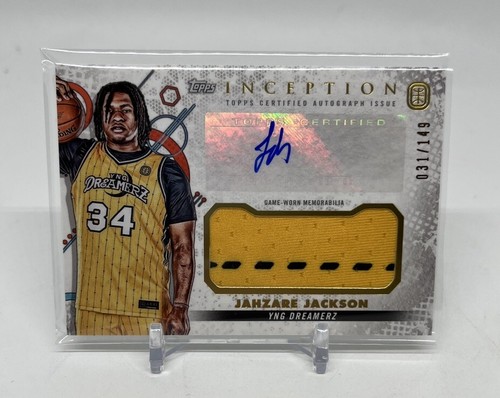 2022-23 Topps Inception OTE Overtime Elite Jahzare Jackson Auto Relic ...