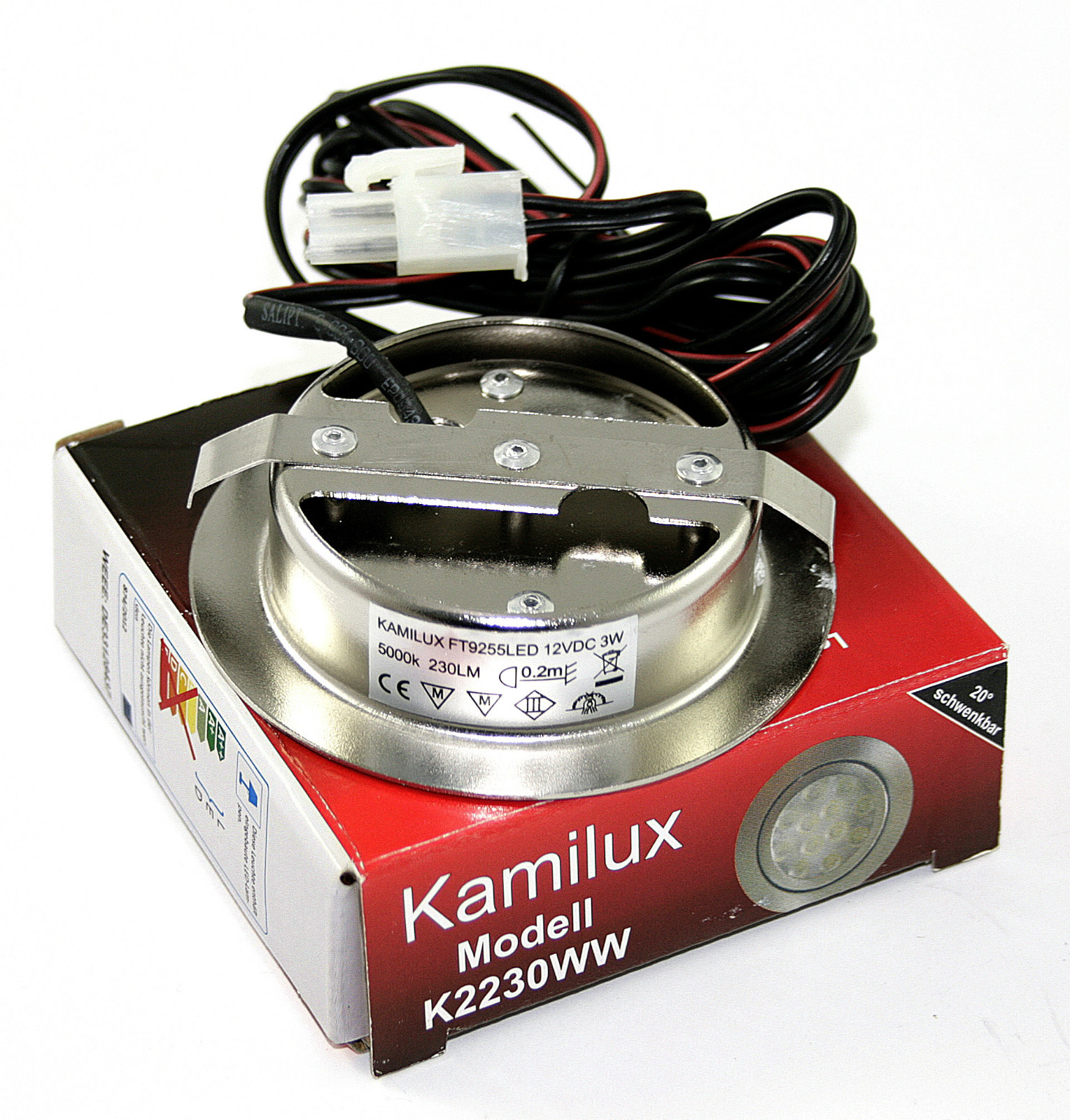 LED Lampe Encastrée Basse Moo 12V 3W=30W 20° Pivotant Inclus ...