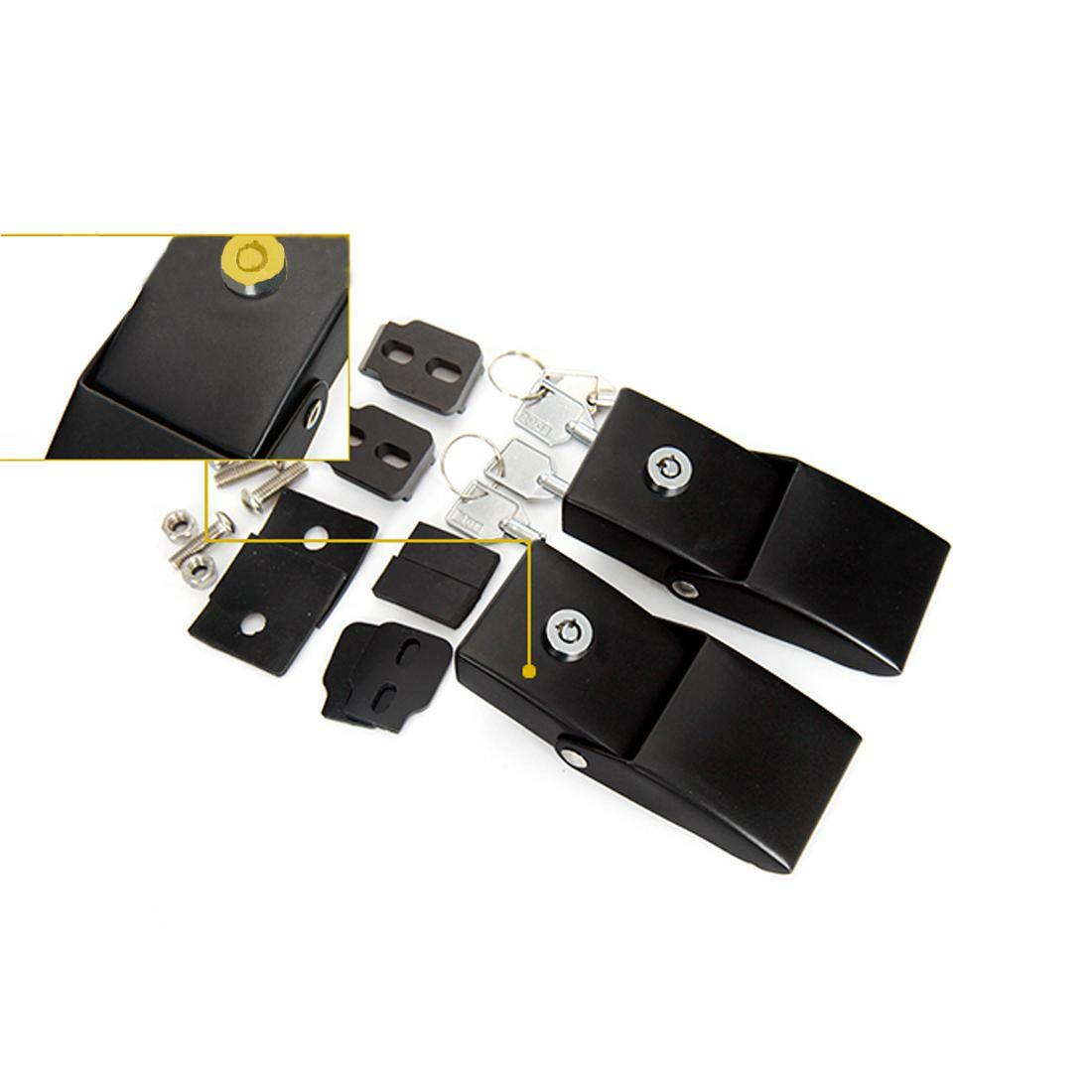 Pair Locking Hood Look Catch Set Hood Latches Kit for 2007-2018 Jeep JK ...