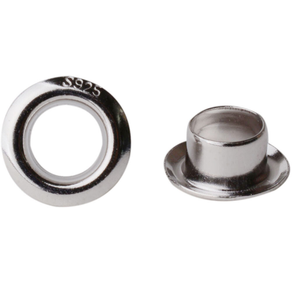 Solid 925 Sterling Silver Eyelet Rivets for Big Hole Beads, 5 Pairs | eBay