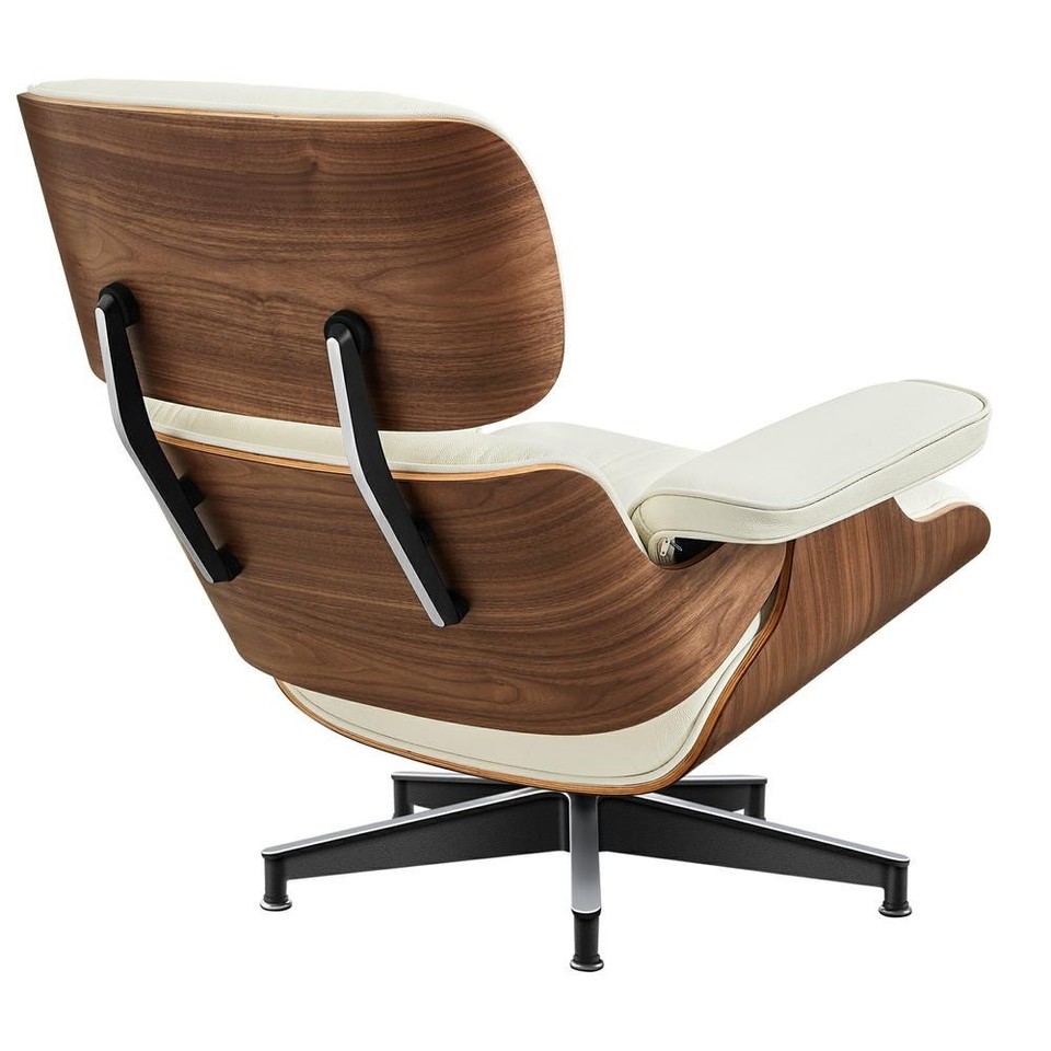 Premium EAMS Lounge Chair and Ottoman Genuine Leather Armchair with ...