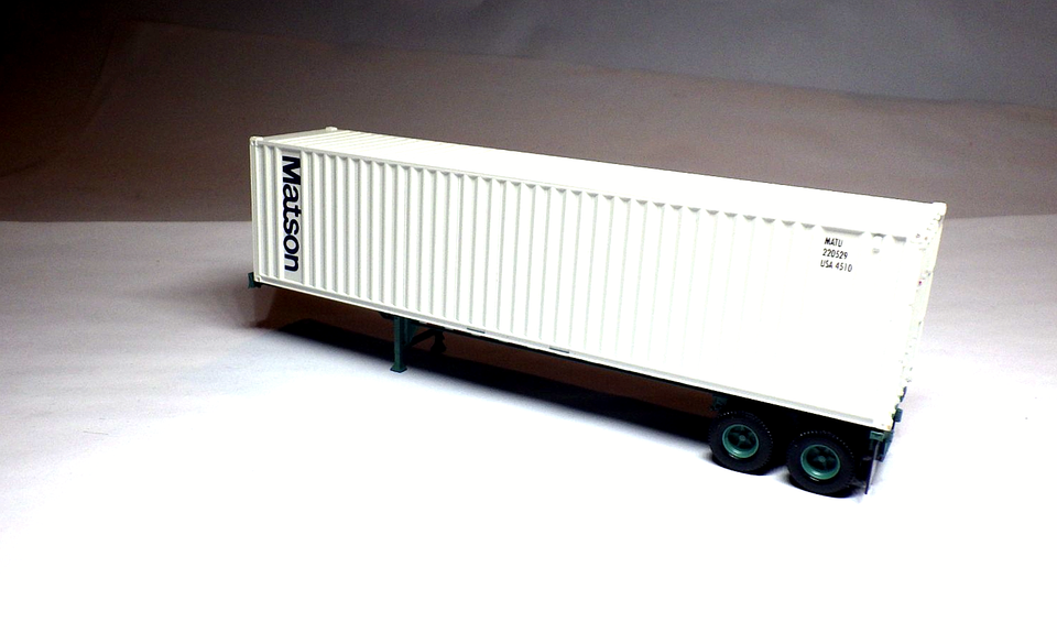 MATSON 40' Dry Container on chassis - Athearn - HO Scale | eBay