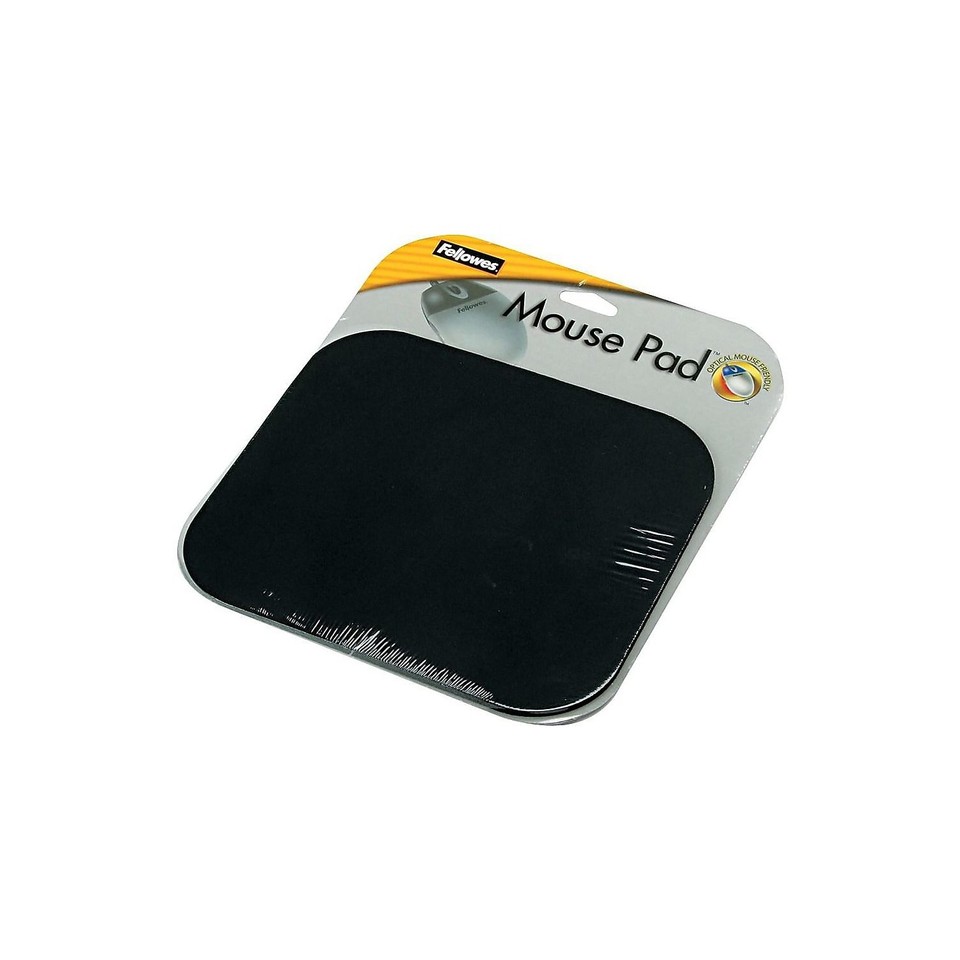 Fellowes Polyester Mouse Pad Nonskid Rubber Base 9 x 8 Black 58024 | eBay