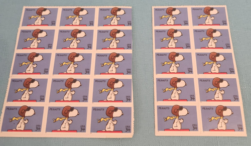 Peanuts Snoopy Red Baron USA 34 Cent Stamps. May 17, 2001 release date ...