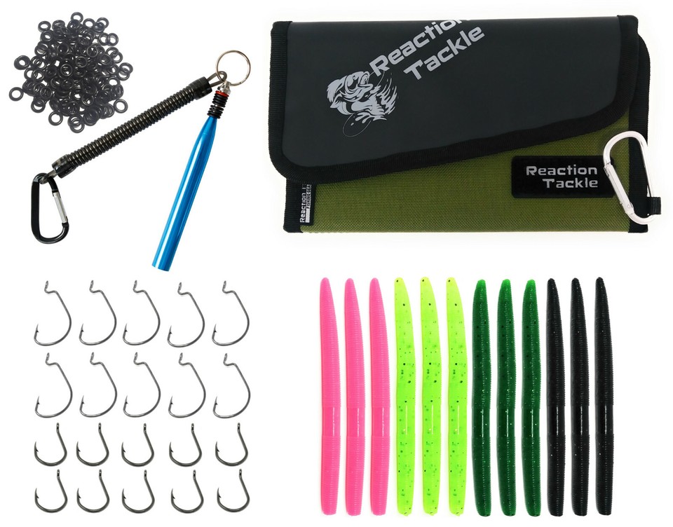 Reaction Tackle Wacky Worm Tool Wacky O-Rings Wacky Rigging Plastic ...