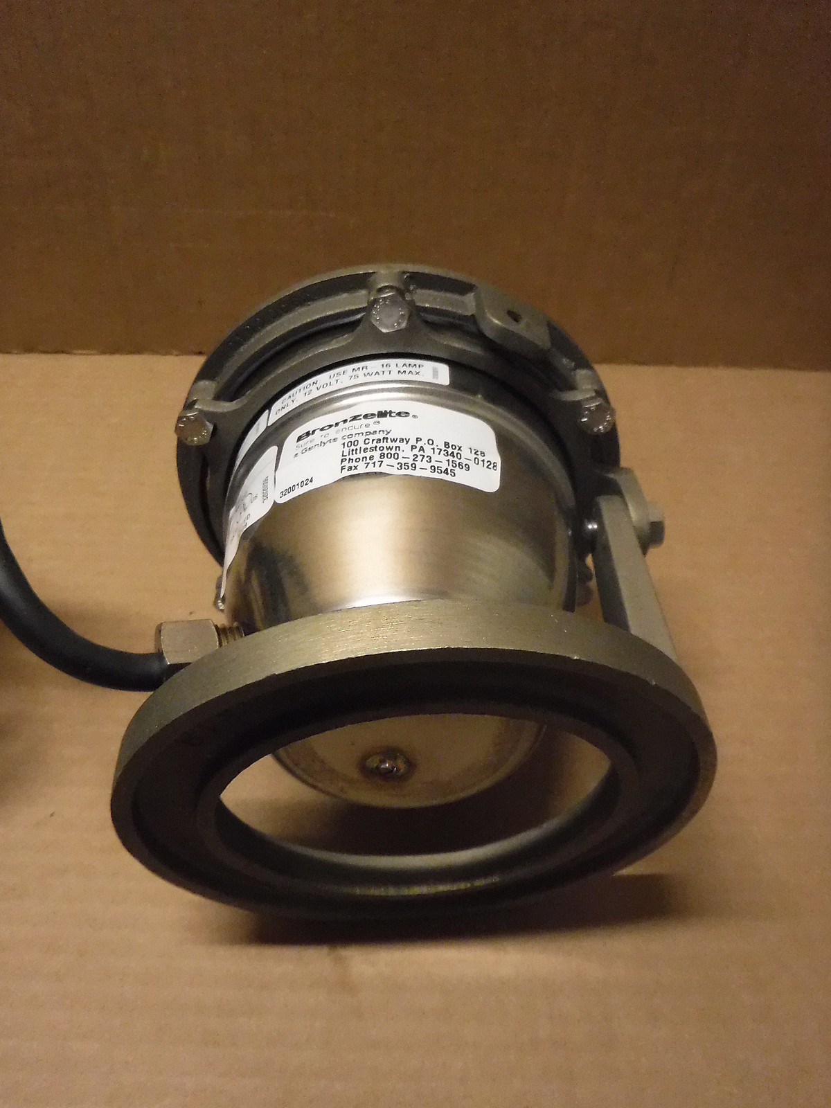 Genlyte Bronzelite U Water Light 5075LVRGS Cast Bronze 12V 75W Pool Spa ...