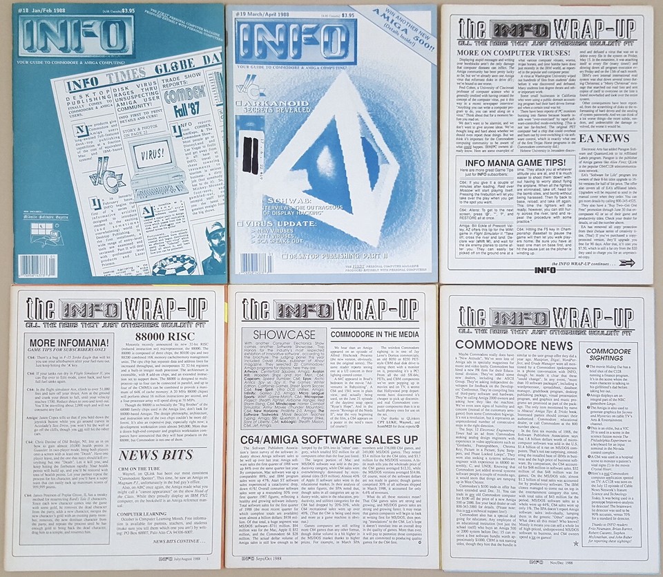 (38) .info Magazines Issues 10, 12-44 46-49 ©1986-1992 Commodore 64 ...