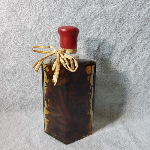 Infused Vinegar Decorative Glass Bottle 9" Diamond Shape Decorative ...