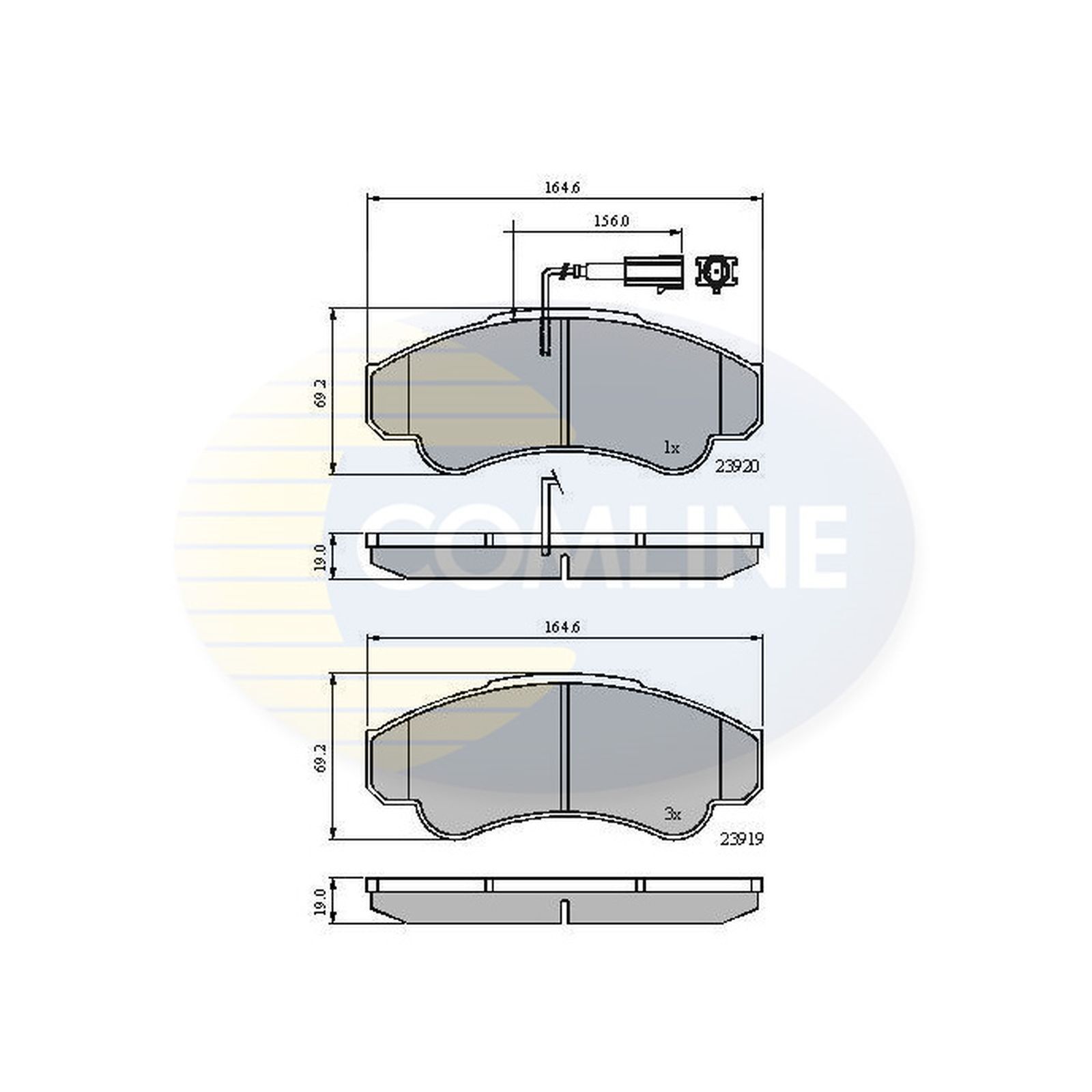 For Peugeot Boxer 2.0i Genuine Comline Front Brake Disc Pads Set | eBay UK
