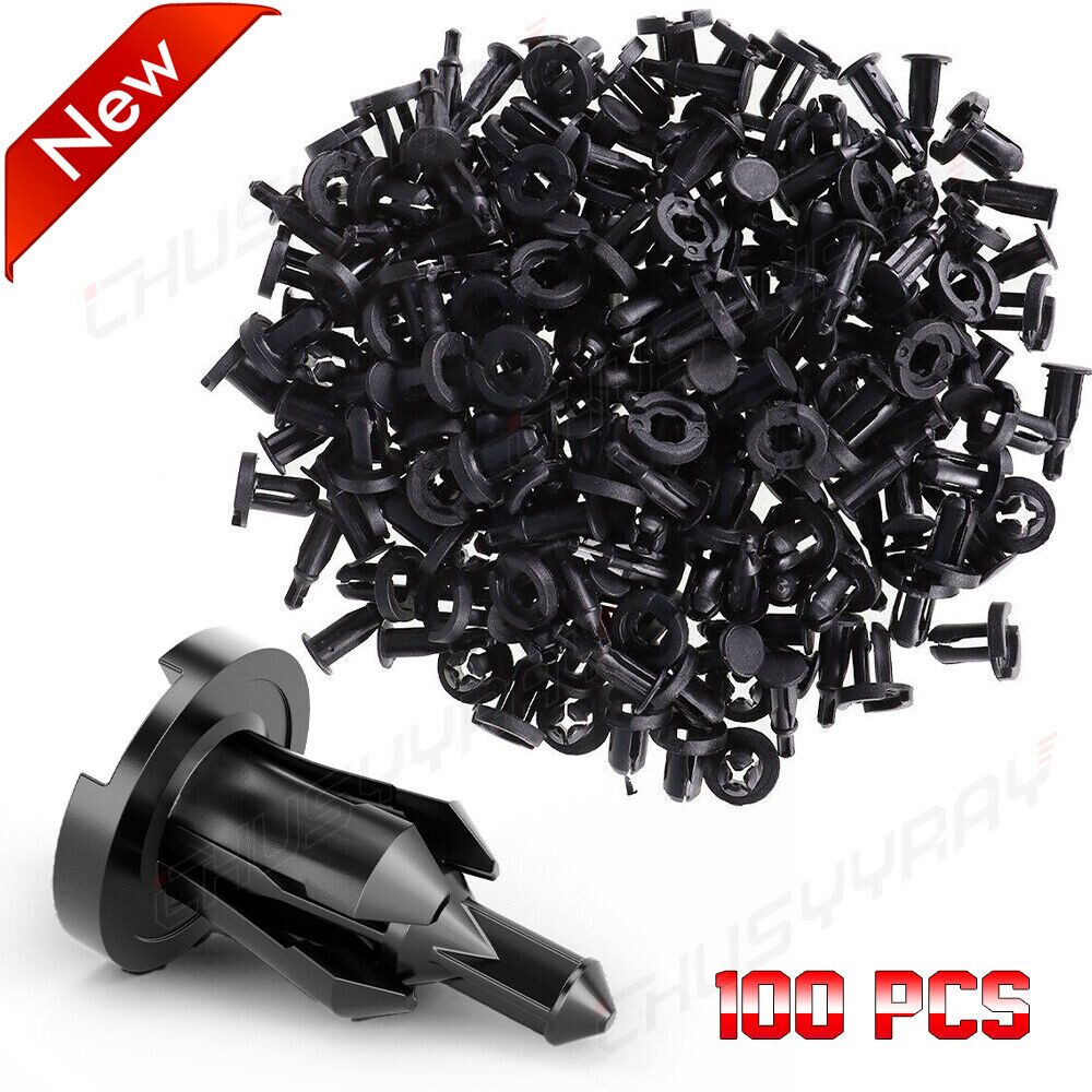 100PCS 10mm Bumper Clips Retainer Auto Car Plastic Rivets Fastener ...